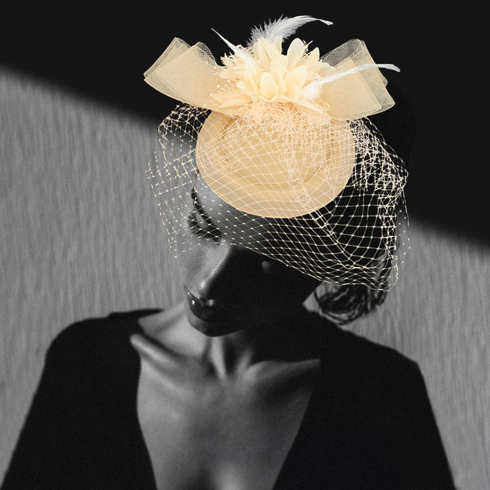 BDF Fascinator Hat 1261 Ivory – Church suits for less