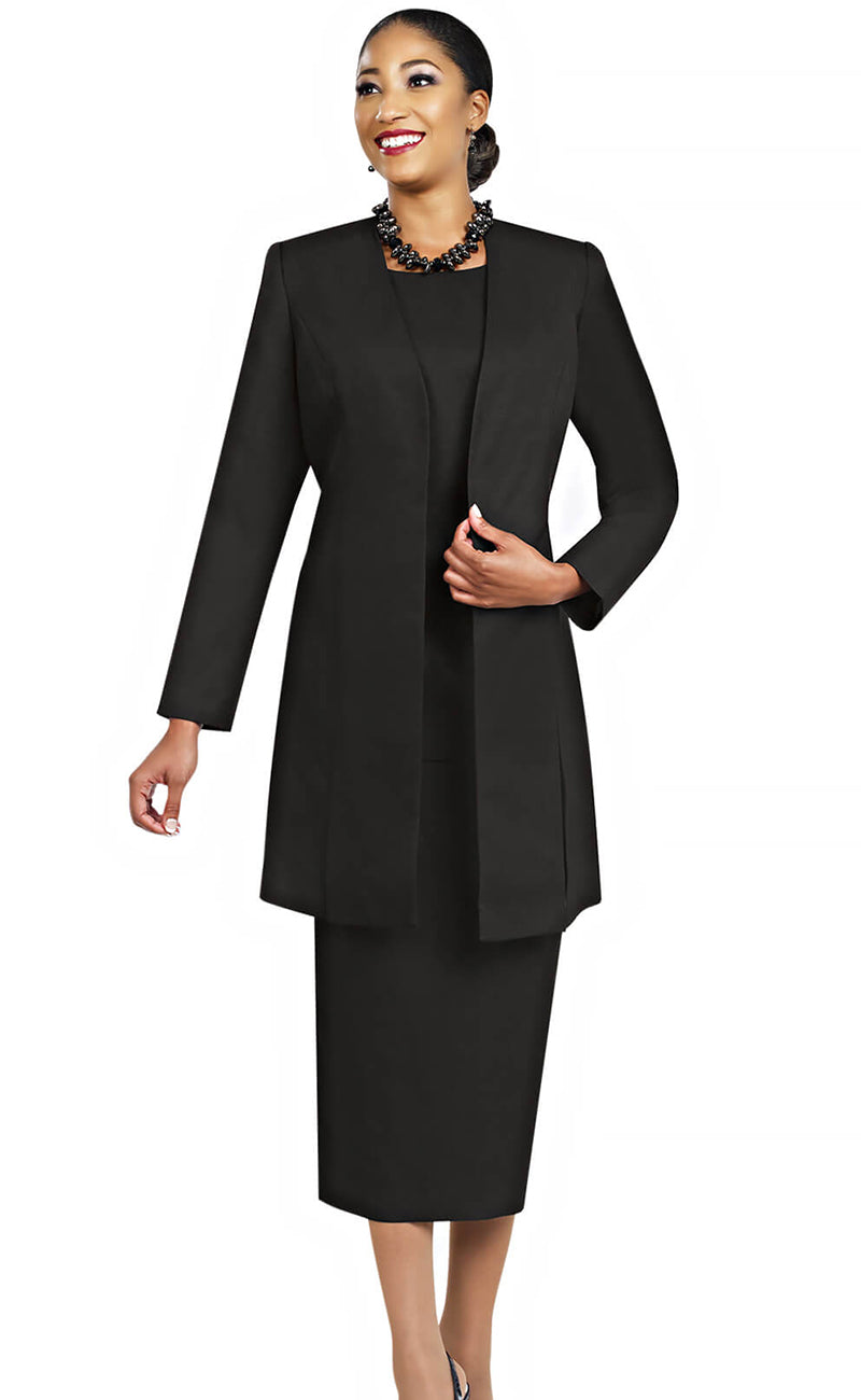 Ben Marc Usher Suit 2296C-Black | Church suits for less