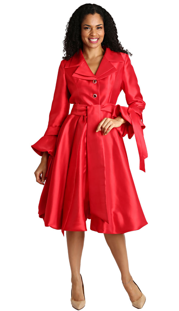 Diana Couture Church Dress 8222-Red | Church suits for less