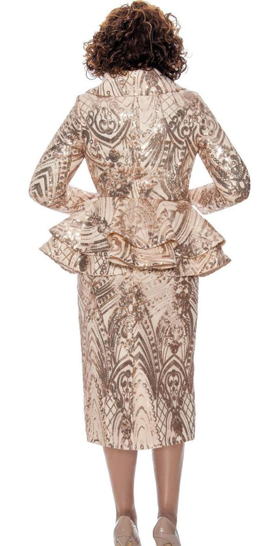 Dorinda Clark Cole Church Suit 309212-Champagne – Church suits for less