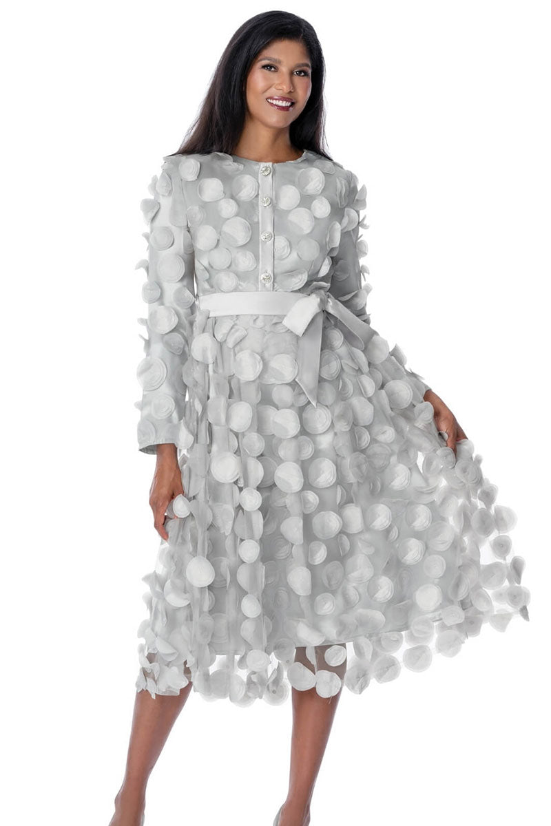 Dresses by Nubiano 100361-Silver – Church suits for less