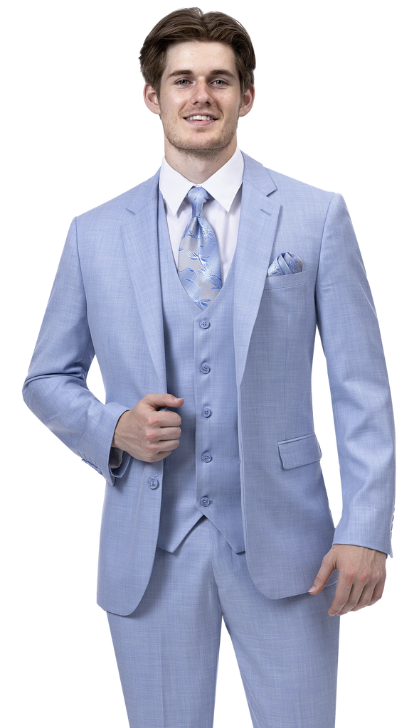 EJ Samuel Modern Fit Suit M18022 - Sky Blue | Church suits for less