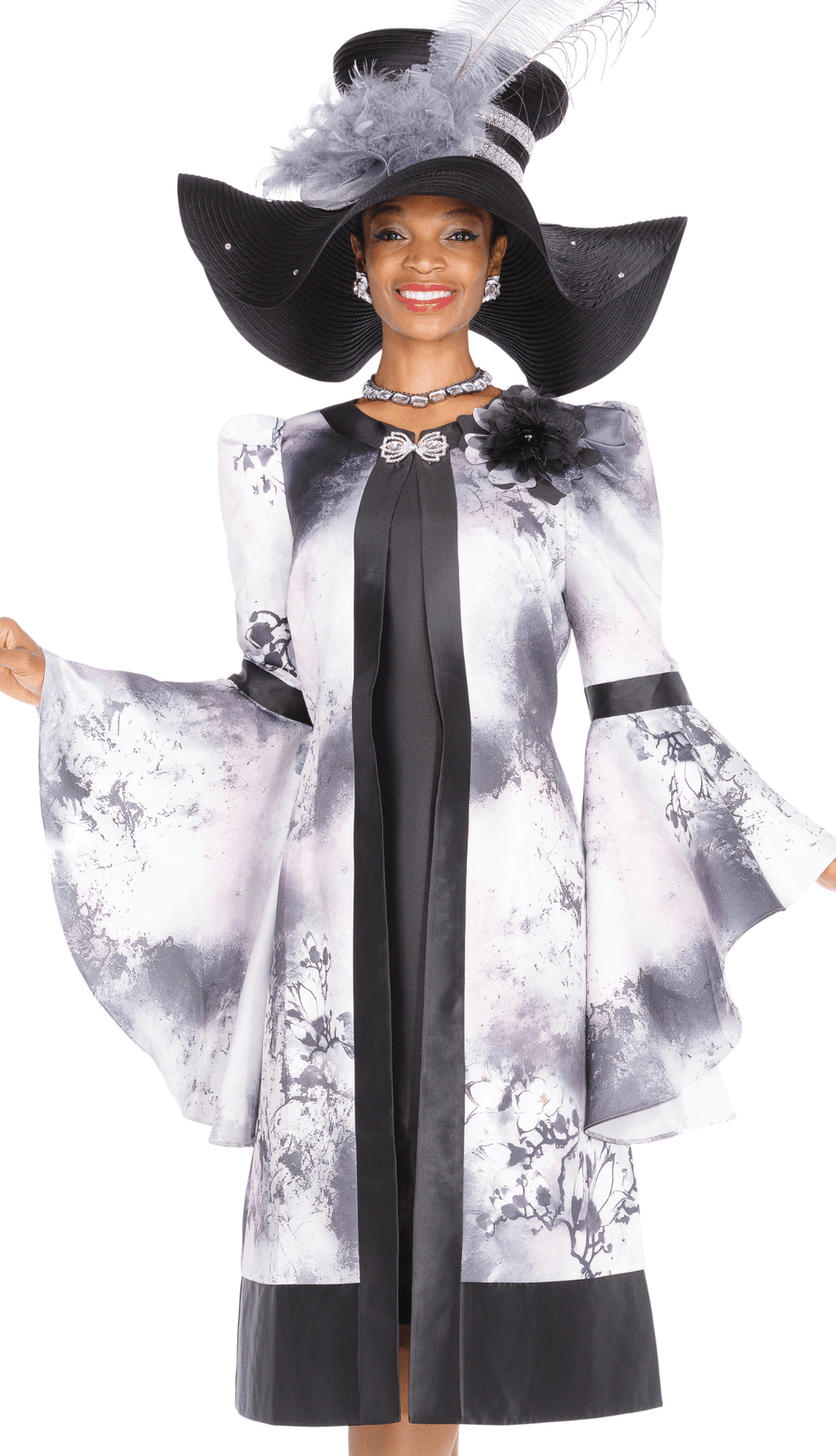 Elite Champagne Dress Suit 6166-Silver/Black – Church suits for less