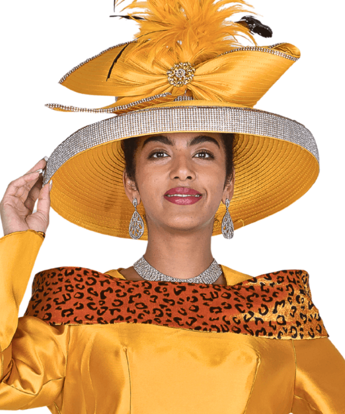 Elite Champagne Women Church Hat 6167-Gold – Church suits for less