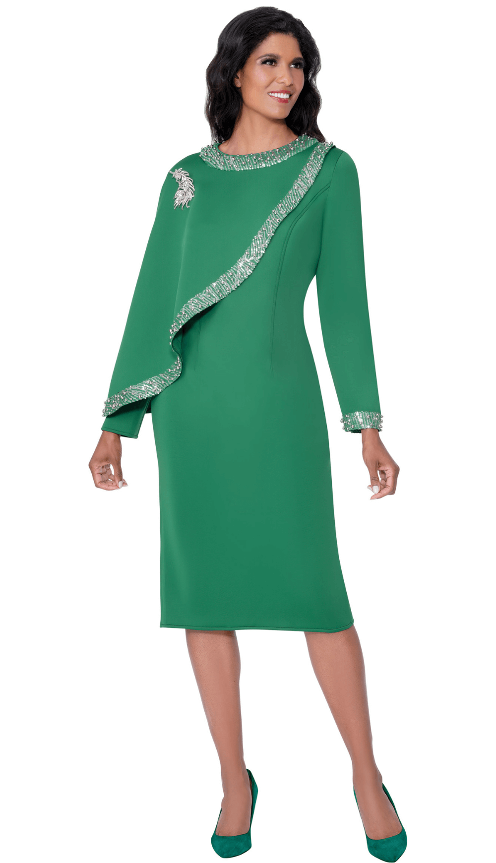 First Lady Church Dress 100431-Green – Church suits for less