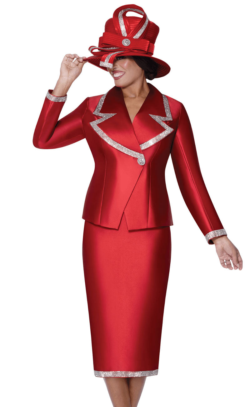 GMI Church Suit 9872-Red – Church suits for less