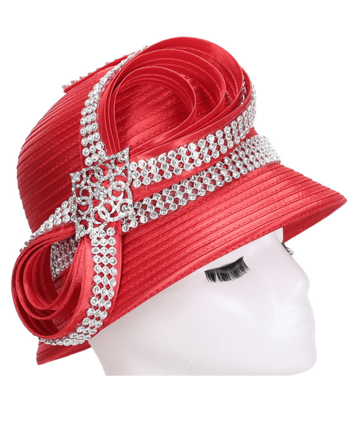 Giovanna Church Hat HR1067-Red – Church suits for less