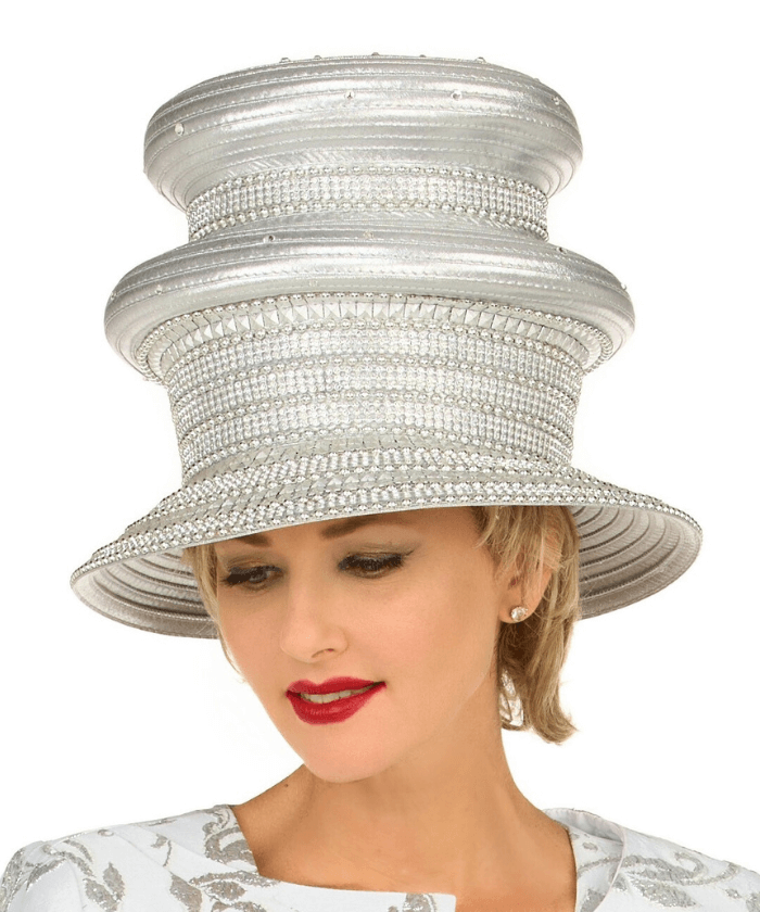 Giovanna Church Hat HR22161-Silver – Church suits for less