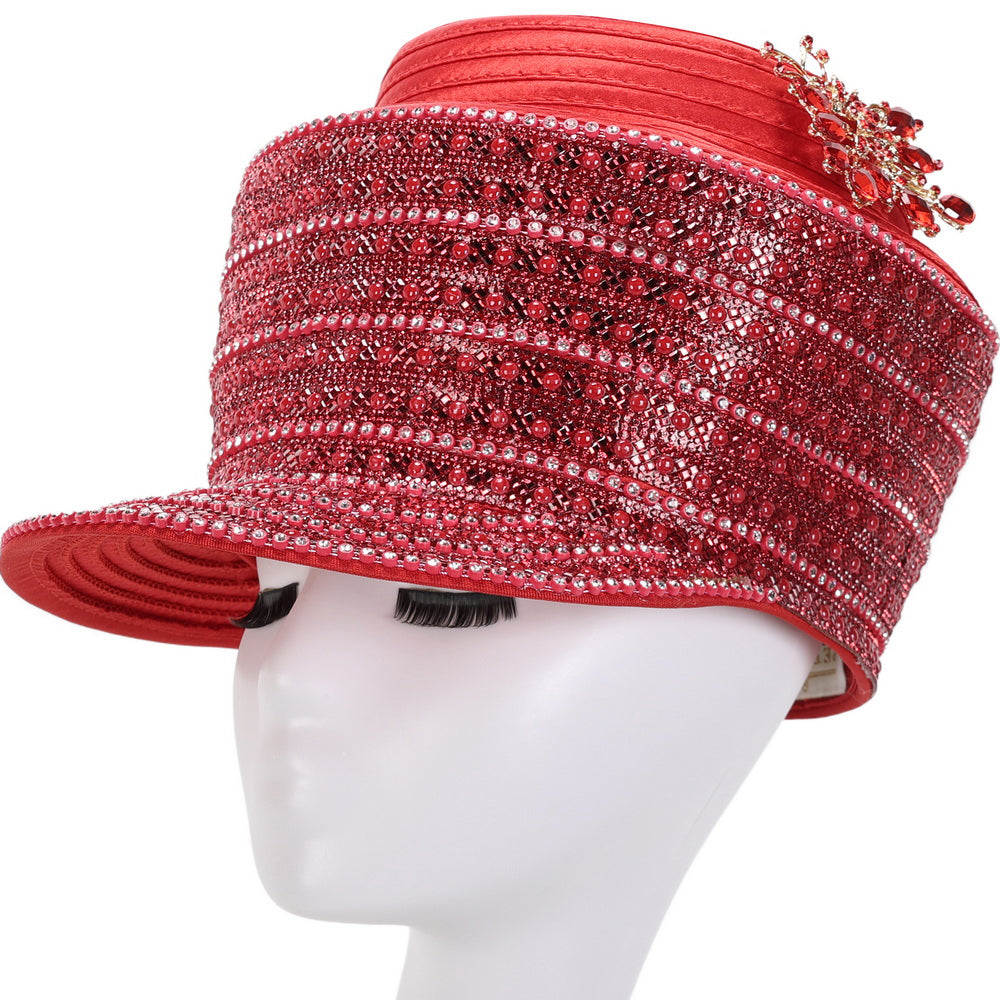 Giovanna Church Hat HR22142-Red – Church suits for less