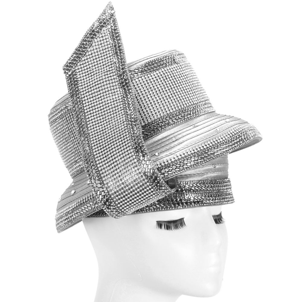 Giovanna Church Hat HR22143-Silver | Church suits for less