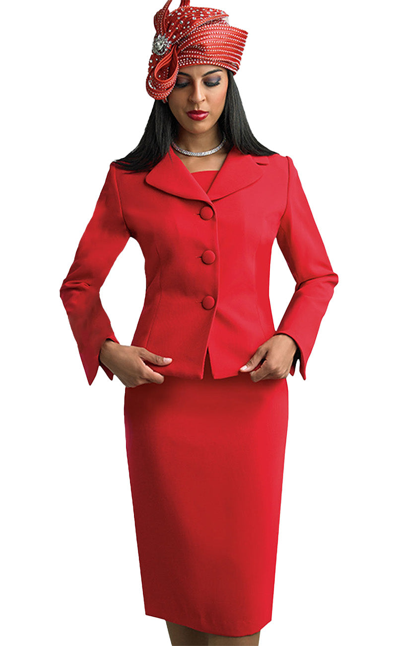 Lily And Taylor Suit 4063-Red | Church suits for less