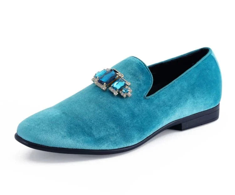 Men's Dress Shoes- Fabio Turquoise – Church suits for less