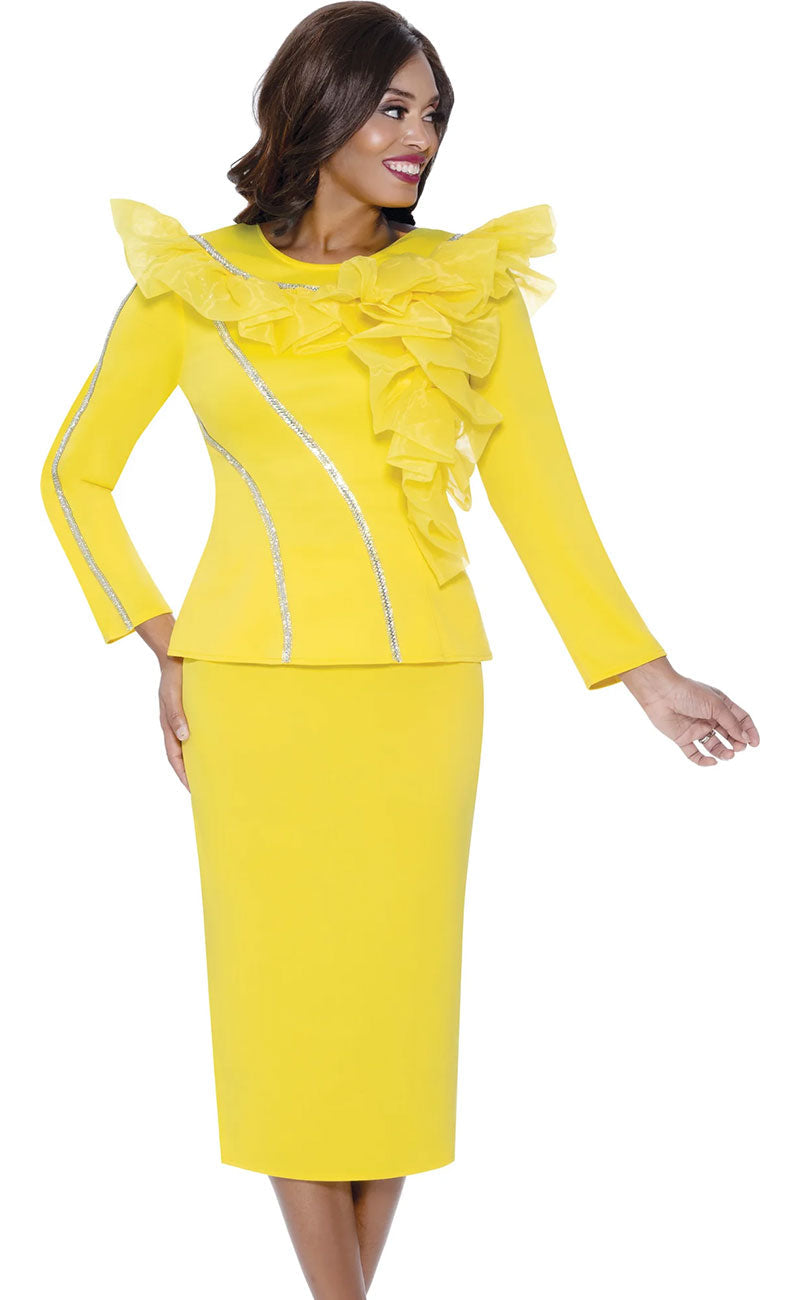 Stellar Looks Church Suit 600542-Yellow – Church suits for less