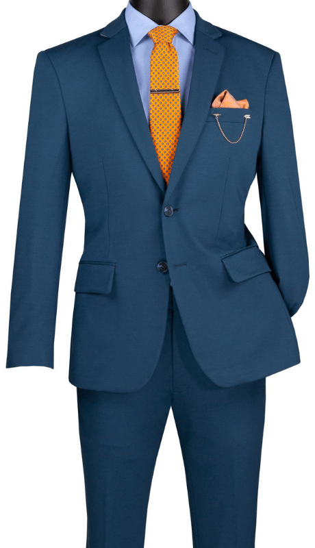 Slim Fit Men Suit SDX-3 Teal – Church suits for less