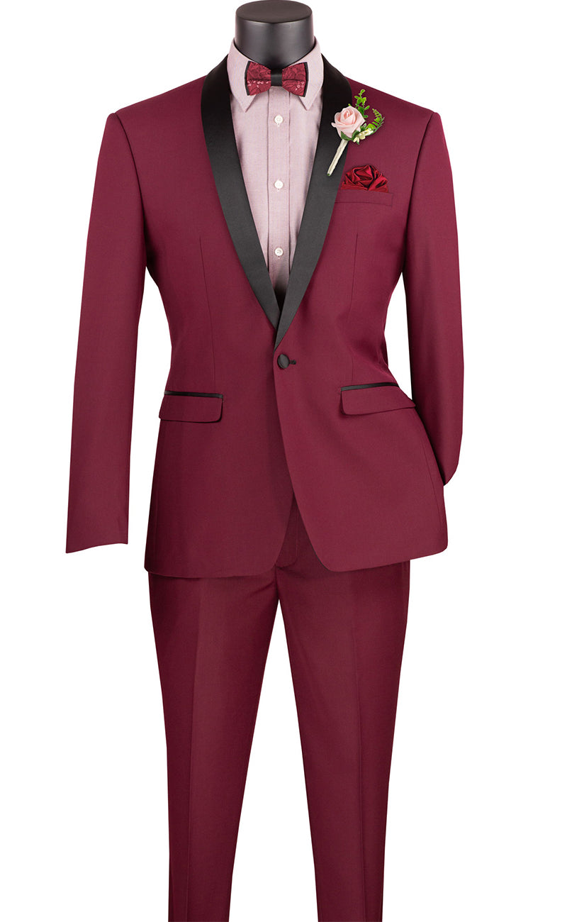 Men Tuxedo T-SS-Burgundy – Church suits for less