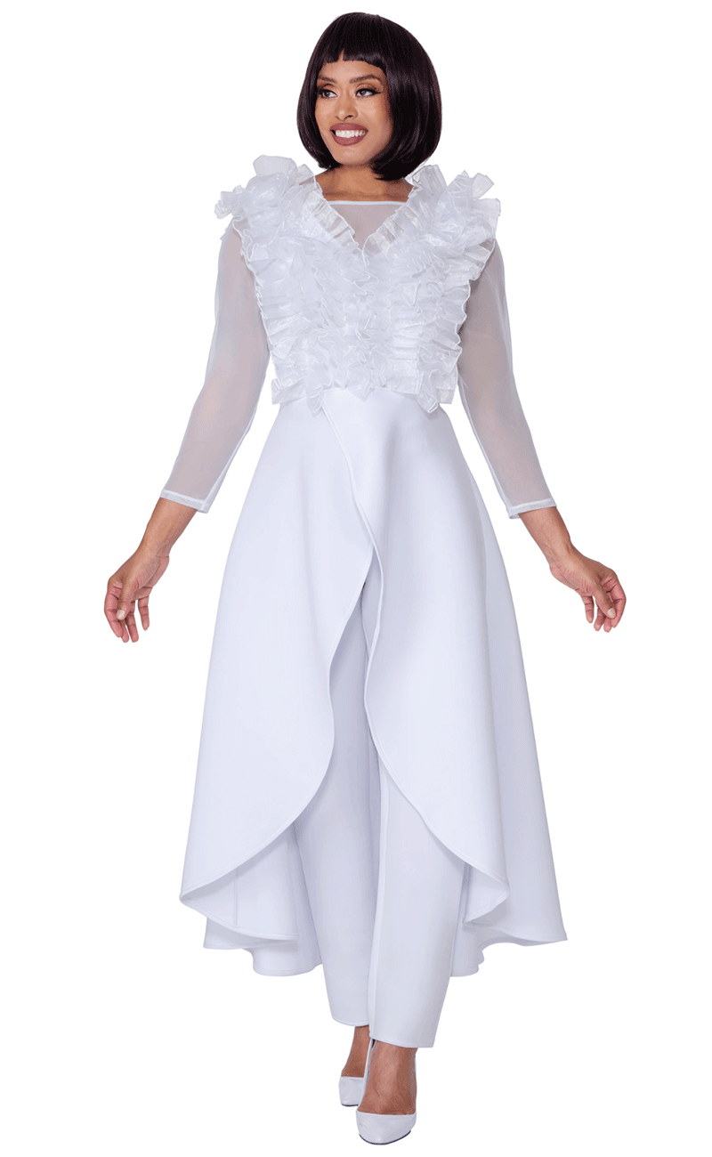 Women Church Pant Suit 600822-White – Church suits for less