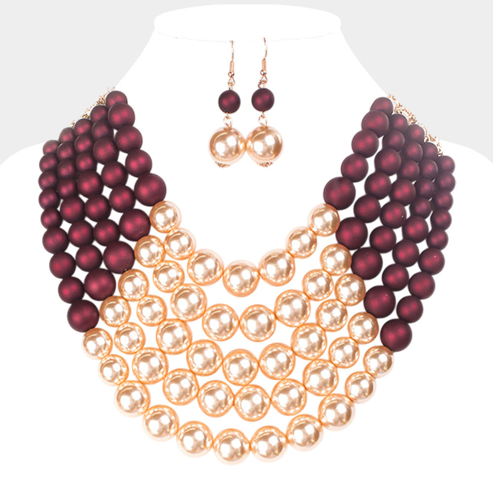 Women Jewelry Set-BDF-0175 Burgundy – Church suits for less