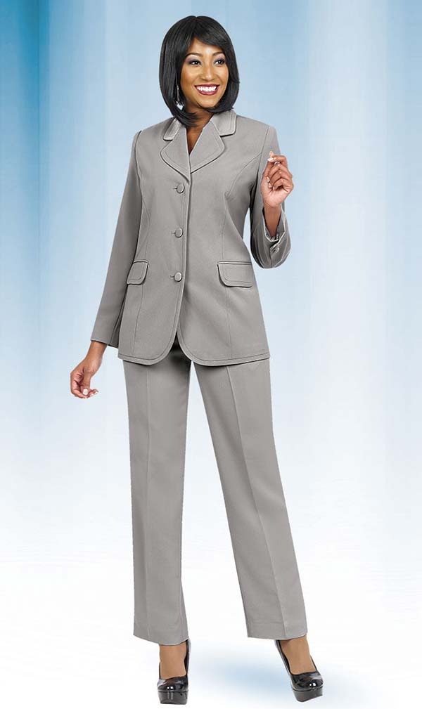 Ben Marc Pant Suit 10495-Silver – Church suits for less