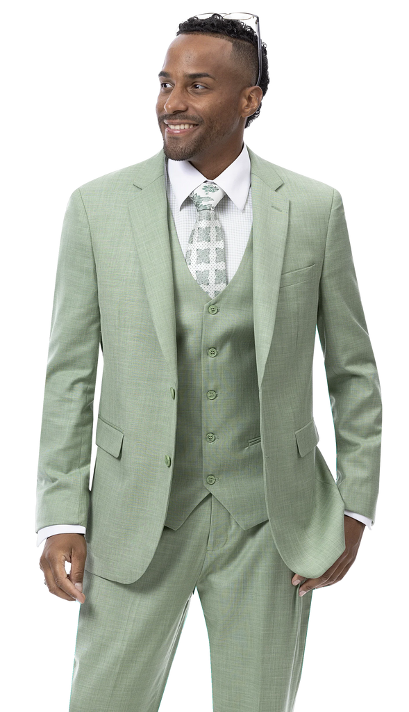EJ Samuel Modern Fit Suit M18022 - Moss | Church suits for less