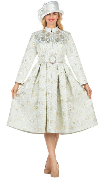 Giovanna Church Dress D1626-Light Blue | Church suits for less