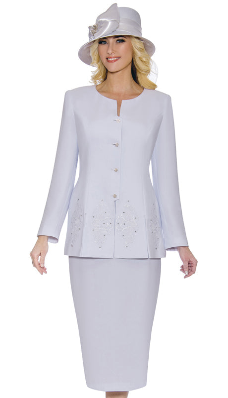 Giovanna Suit 0920C-White | Church suits for less