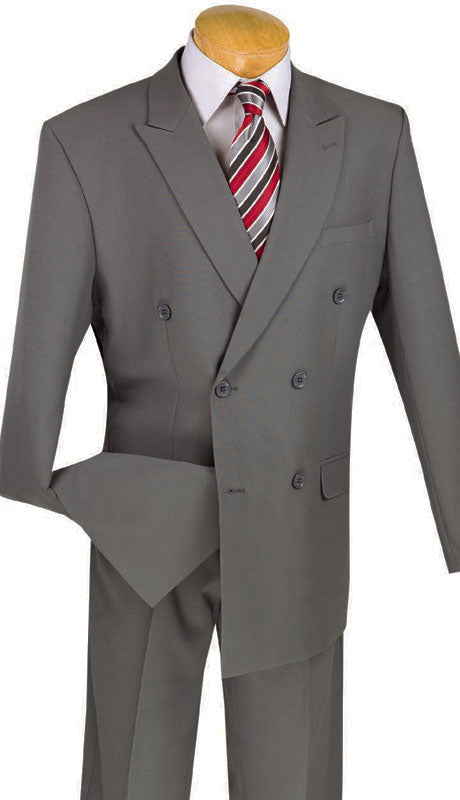 Double Breasted Men Sut DPPC-Medium Gray – Church suits for less