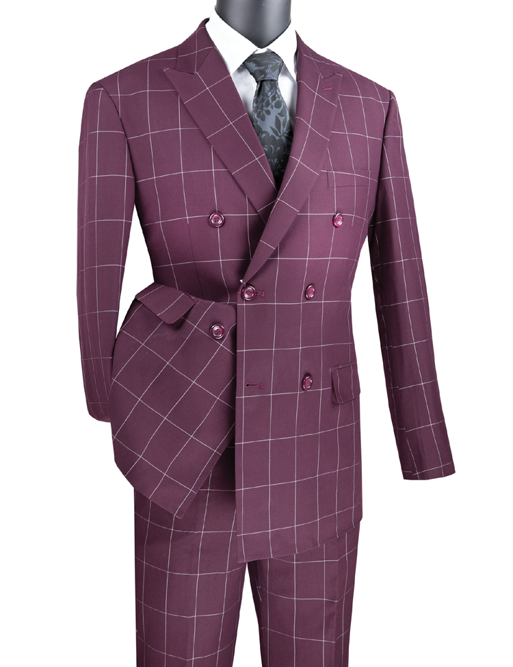 Vinci Men Suit MDW-1-Wine – Church suits for less
