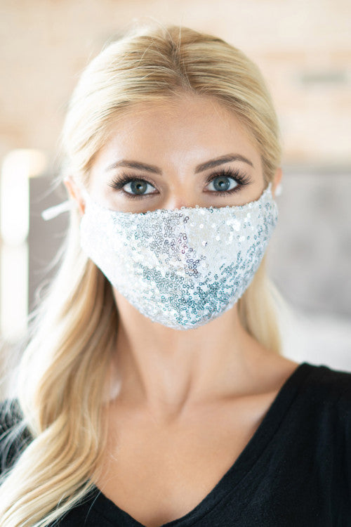 Women Fashion Face Mask-128-Silver – Church suits for less